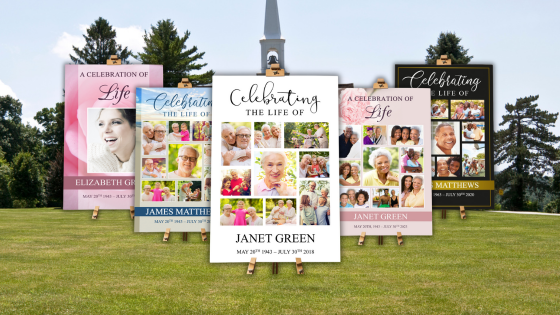Elegant & Personalized Funeral Welcome Signs for Memorial Services ...