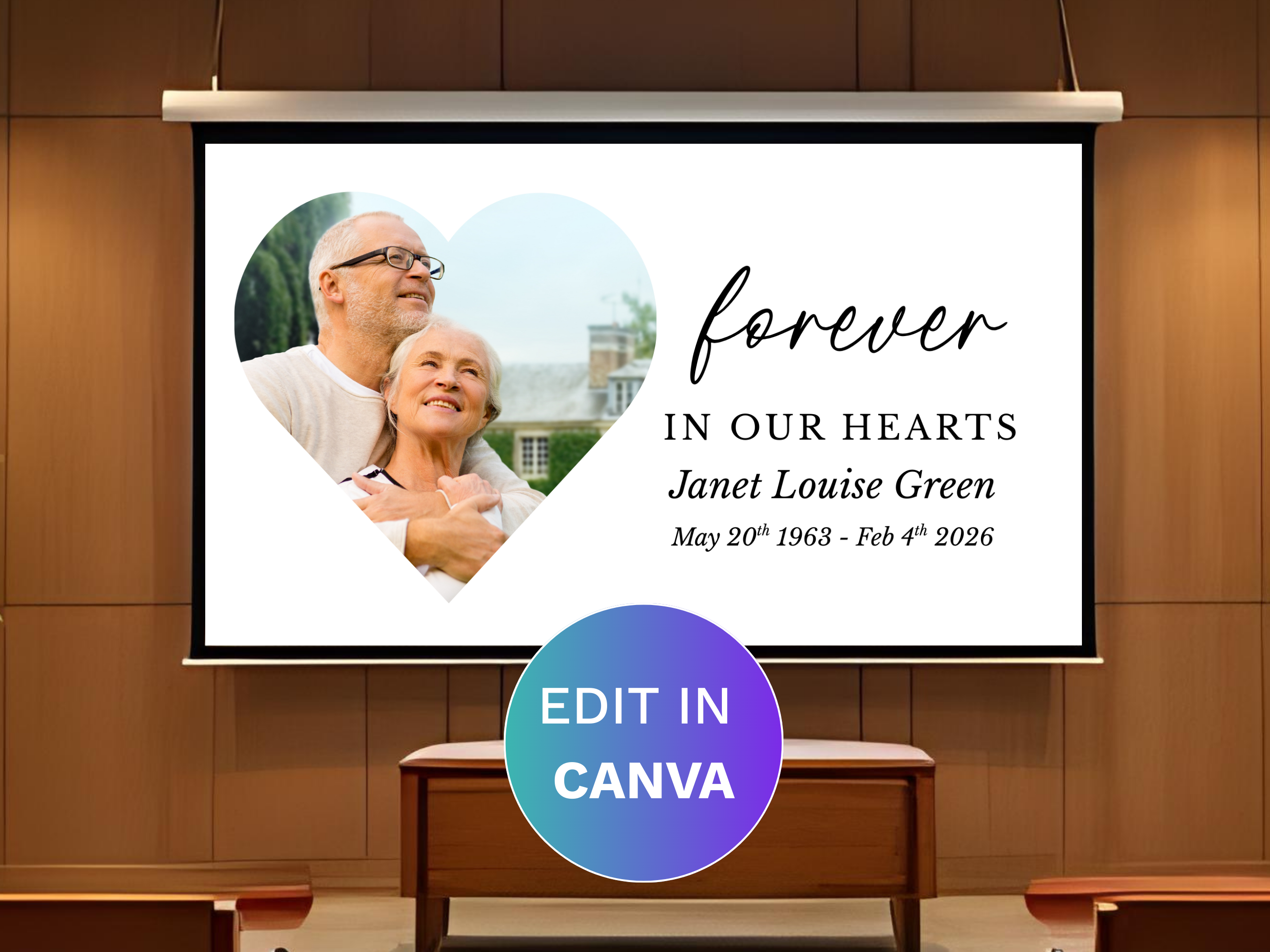 Canva Funeral Slideshow Template in Minimalist White – Funeral Templates