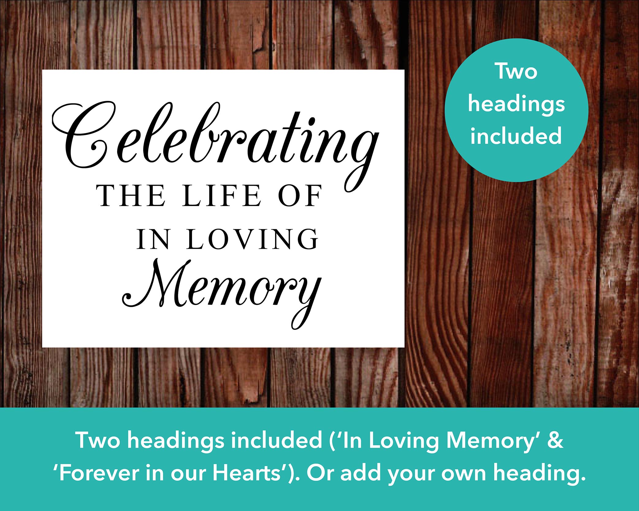 Ornate Funeral Sign – Funeral Templates