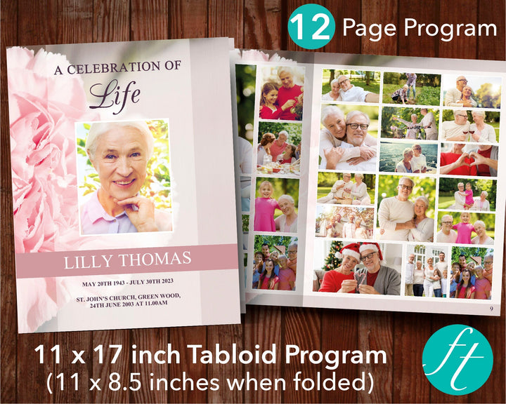 12 Page Funeral Program Template for Word – Funeral Templates