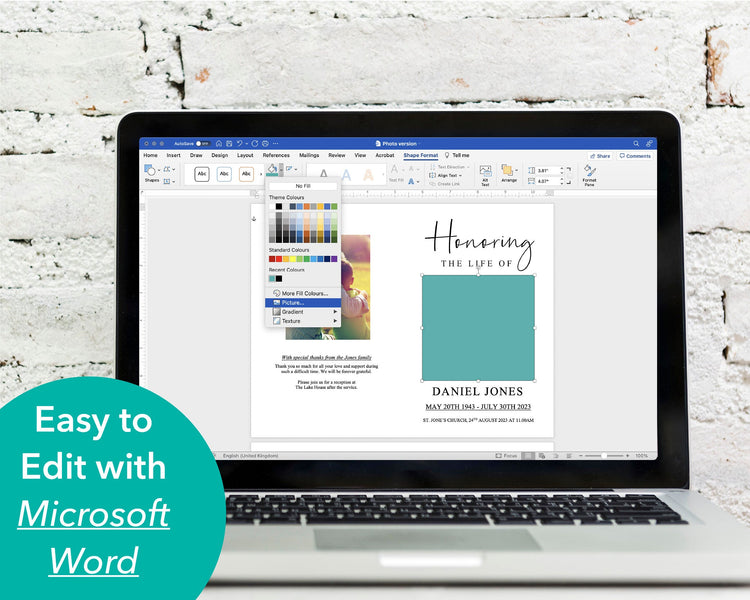 4 Page Honoring Funeral Program Template – Funeral Templates
