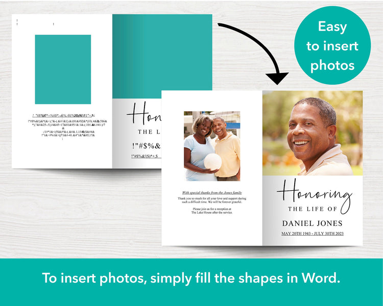 4 Page Stylish Funeral Program Template – Funeral Templates