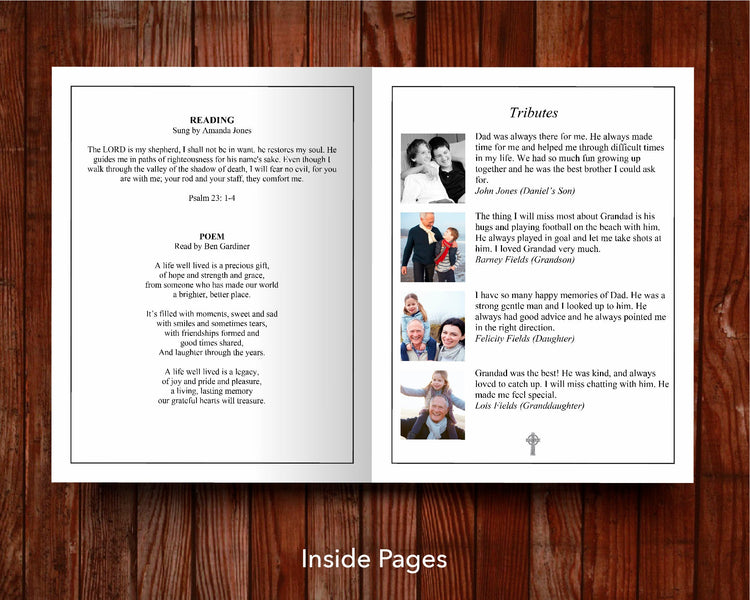 11x17 Catholic Funeral Program Template – Funeral Templates