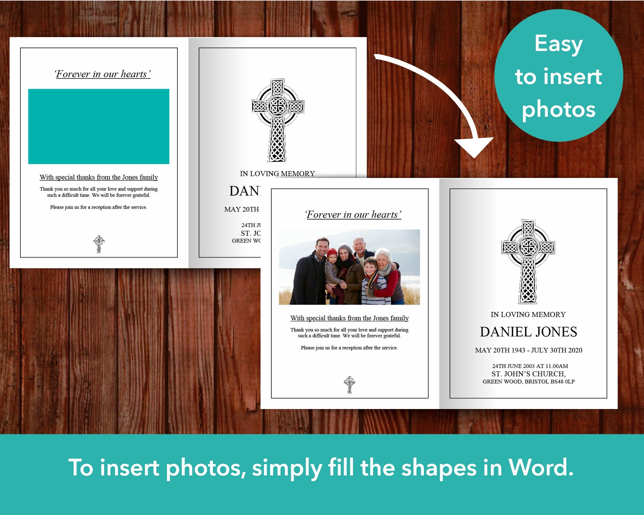 11x17 Catholic Funeral Program Template – Funeral Templates