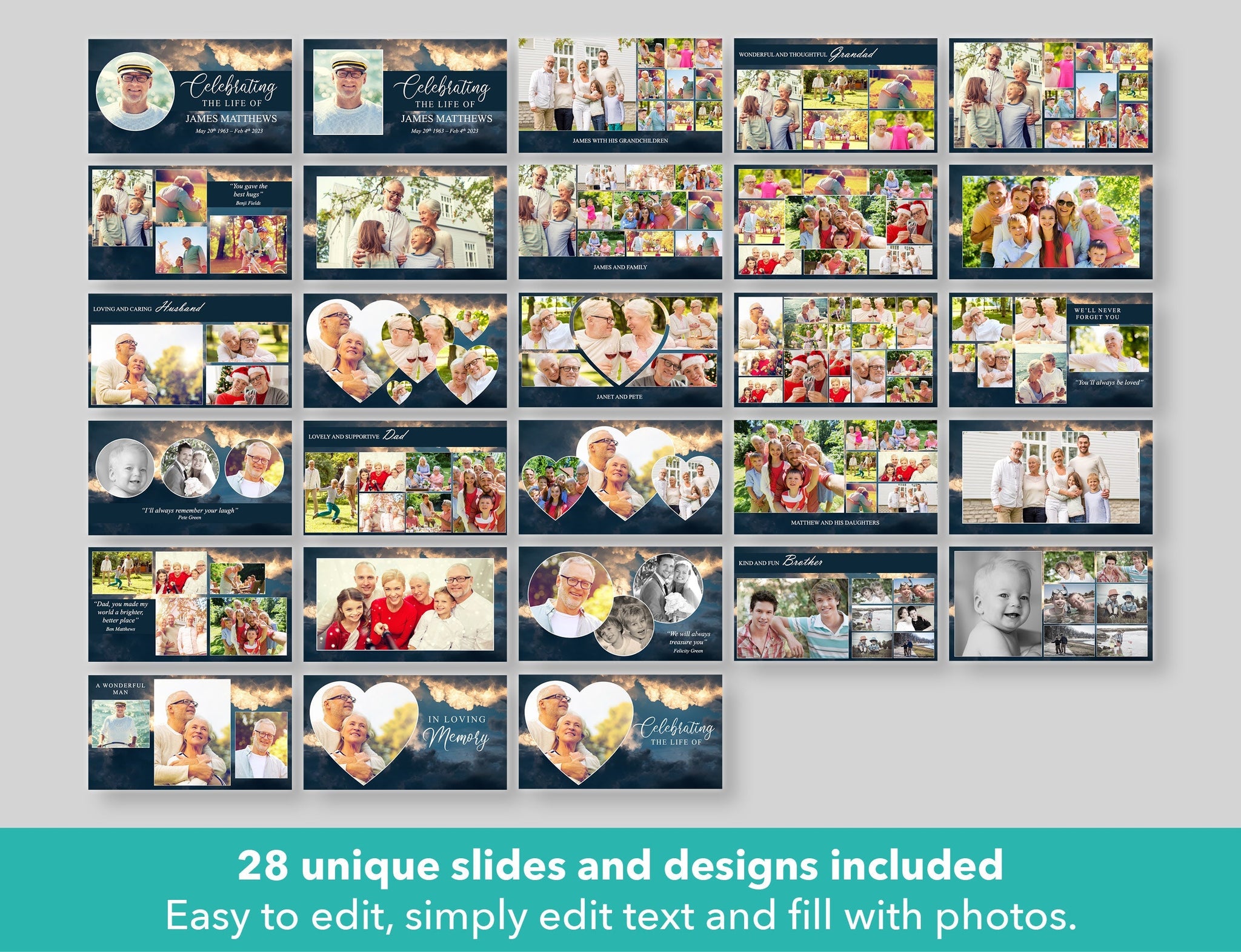 Premium Funeral Slideshow Template with Blue Sky – Funeral Templates