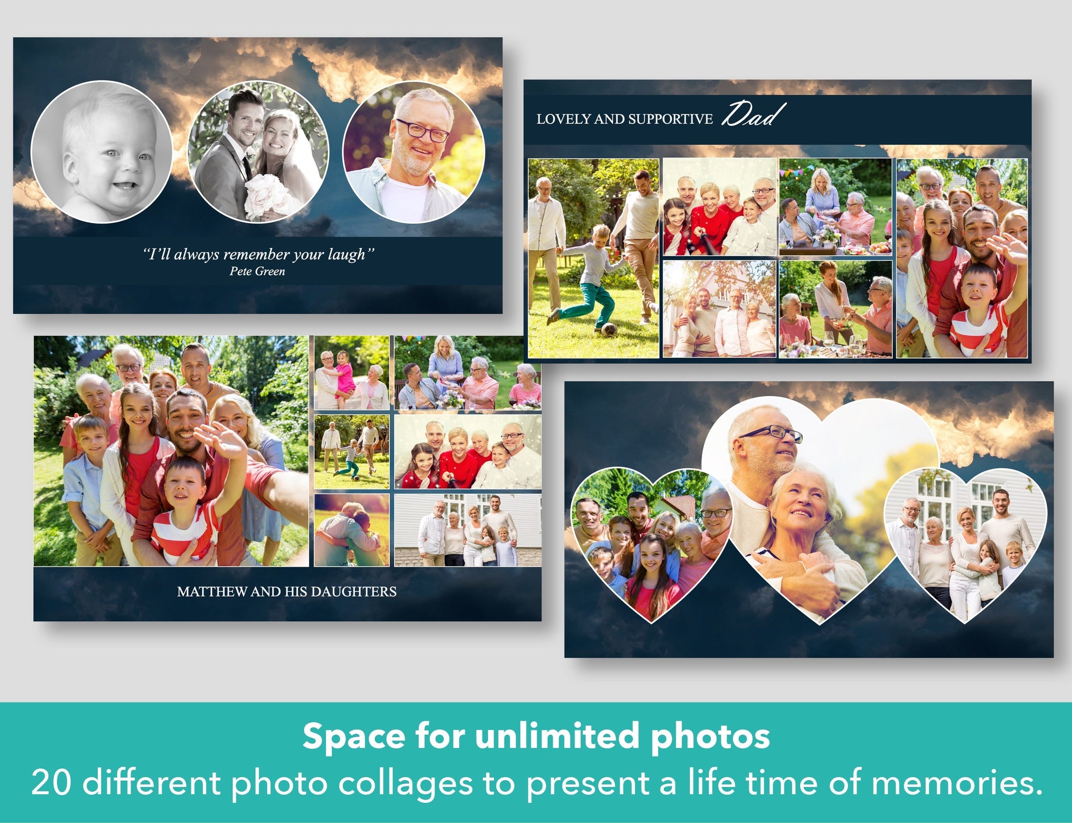 Premium Funeral Slideshow Template with Blue Sky – Funeral Templates