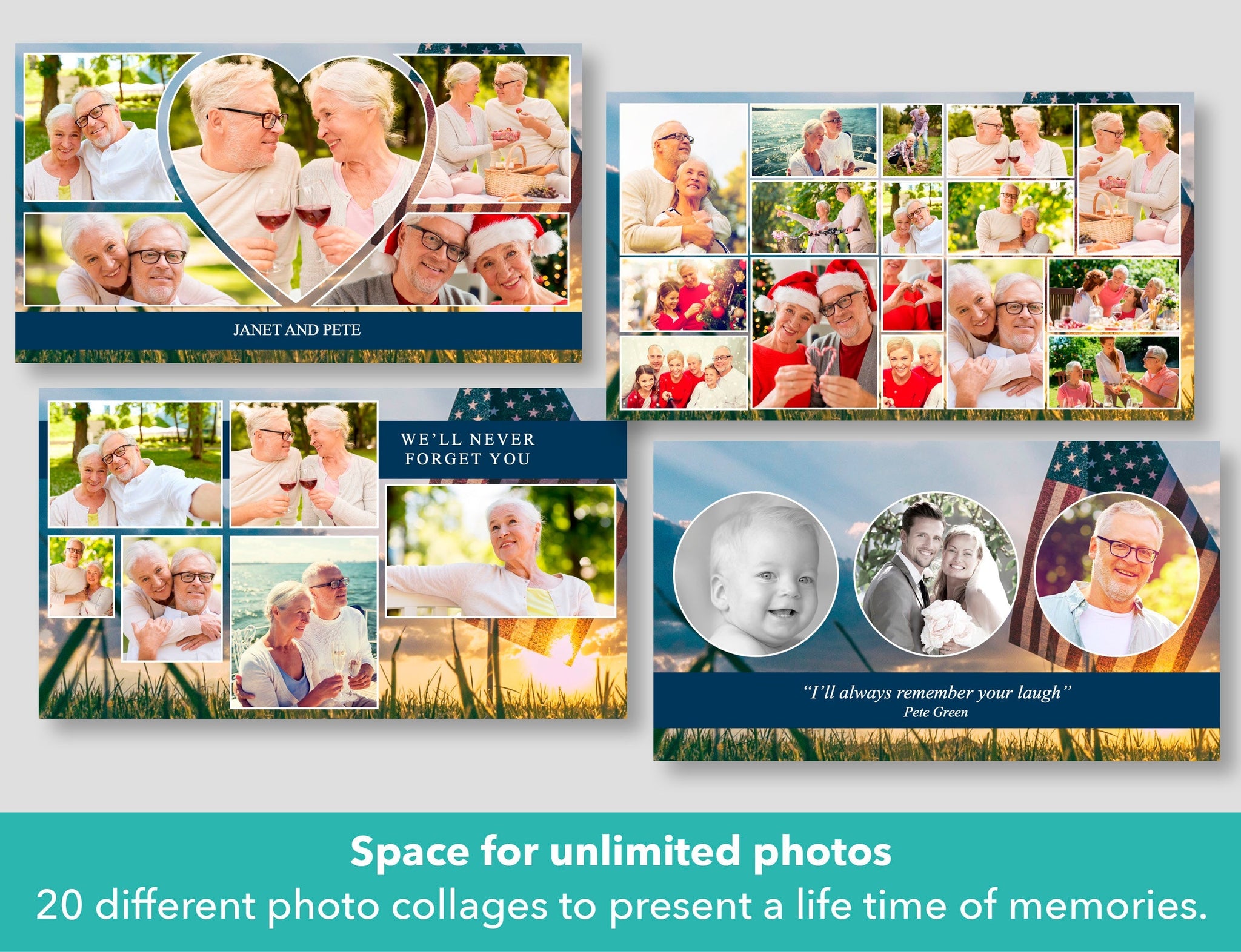 Premium Funeral Slideshow Template with Military Theme – Funeral Templates