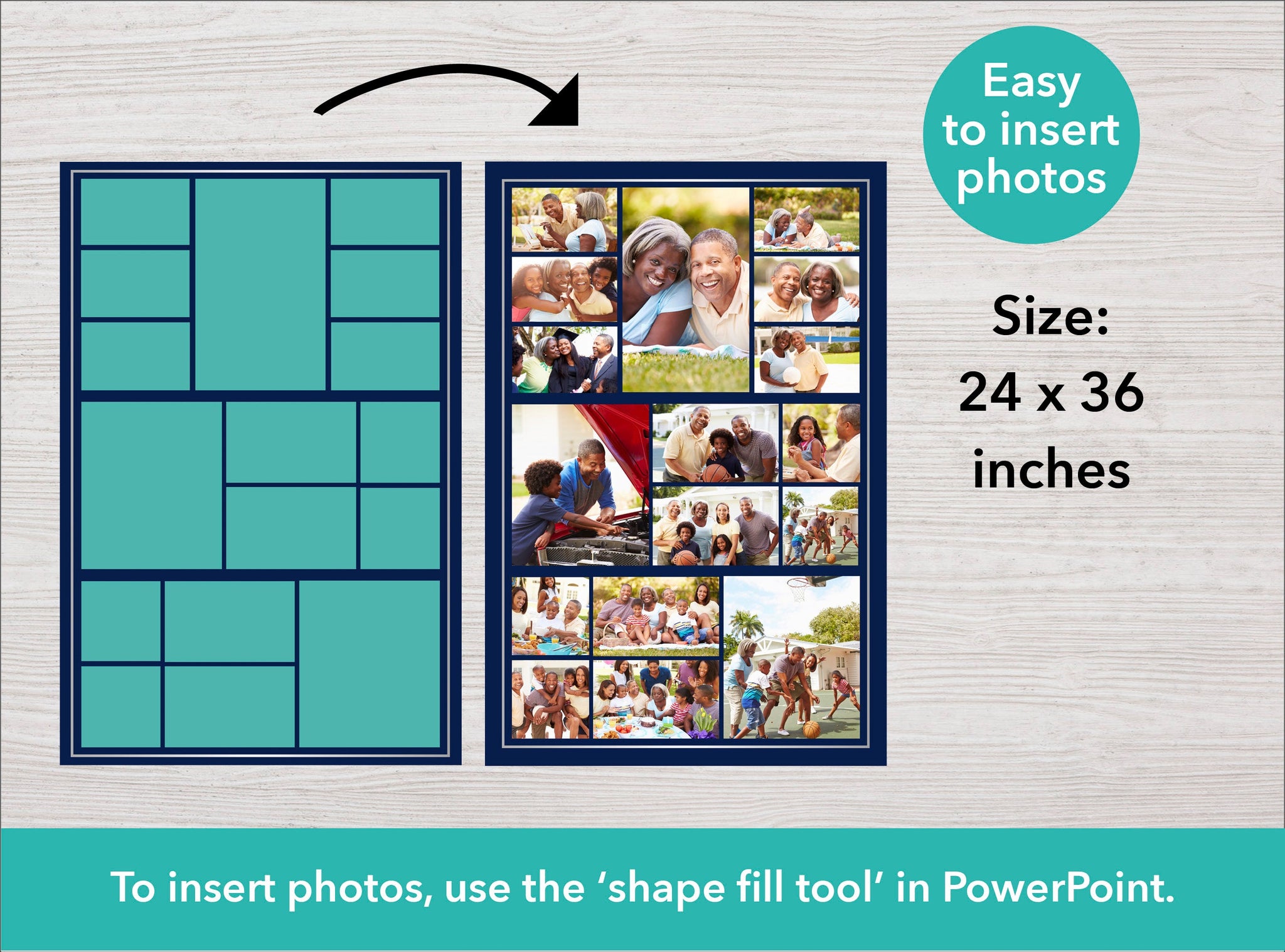 Funeral Memory Board in Classic Blue – Funeral Templates