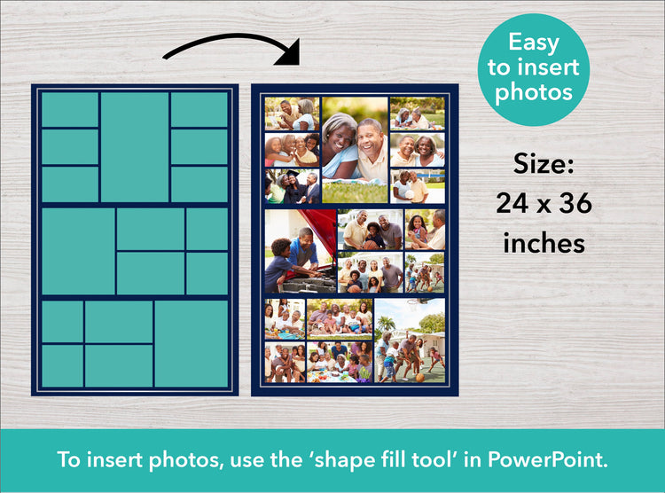 Funeral Memory Board in Classic Blue – Funeral Templates