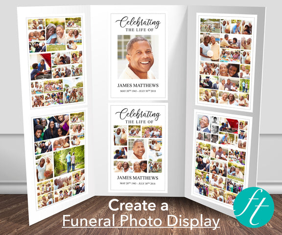Funeral Memory Board in Classic White – Funeral Templates