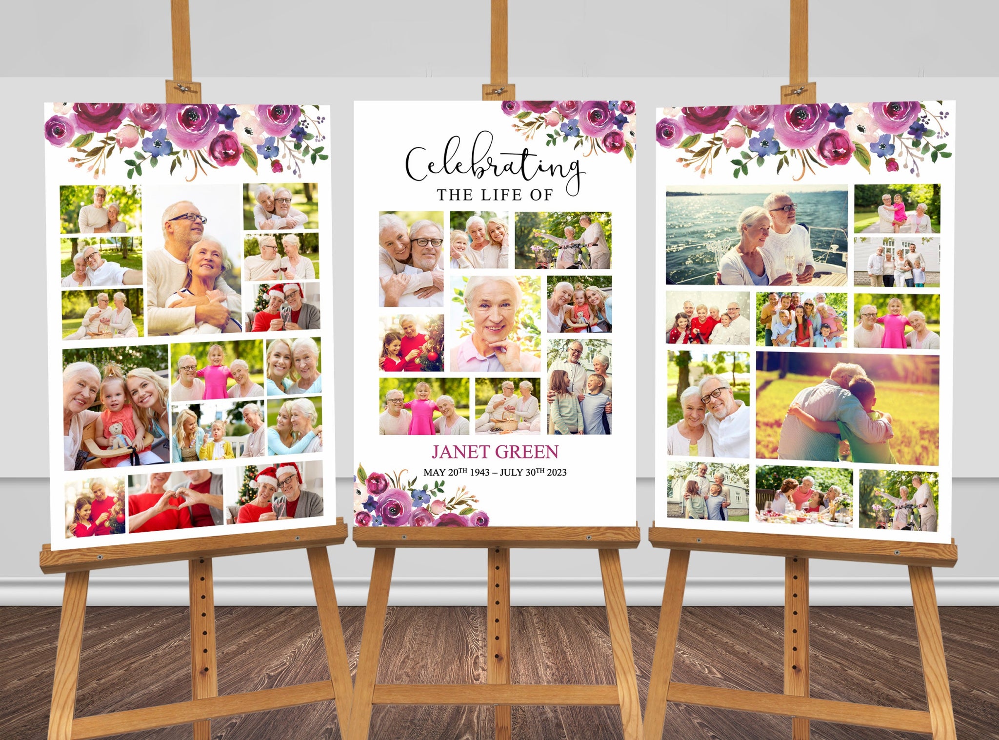 Funeral Memory Board with Floral Display – Funeral Templates