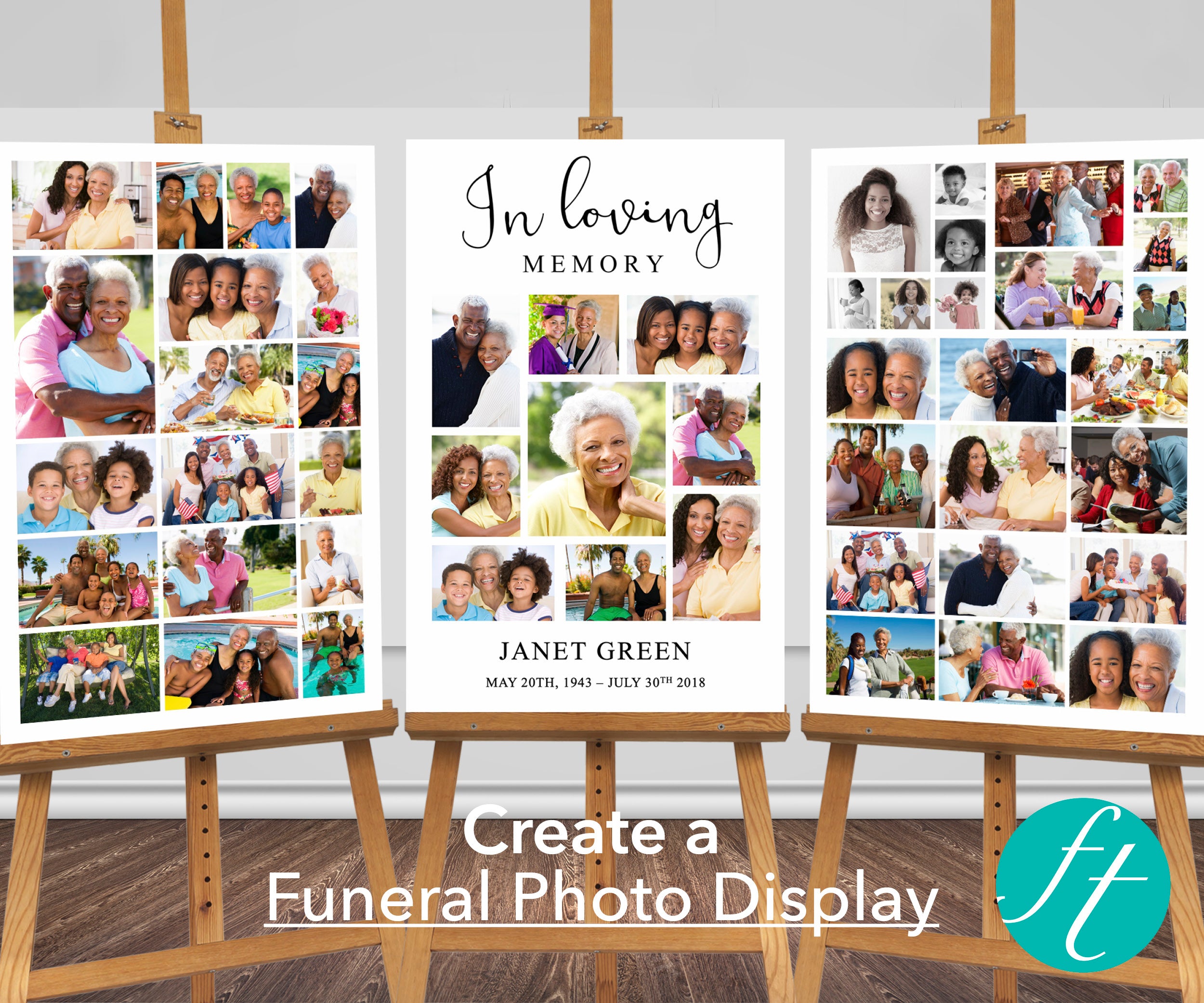 In Loving Memory Funeral Photo Display – Funeral Templates