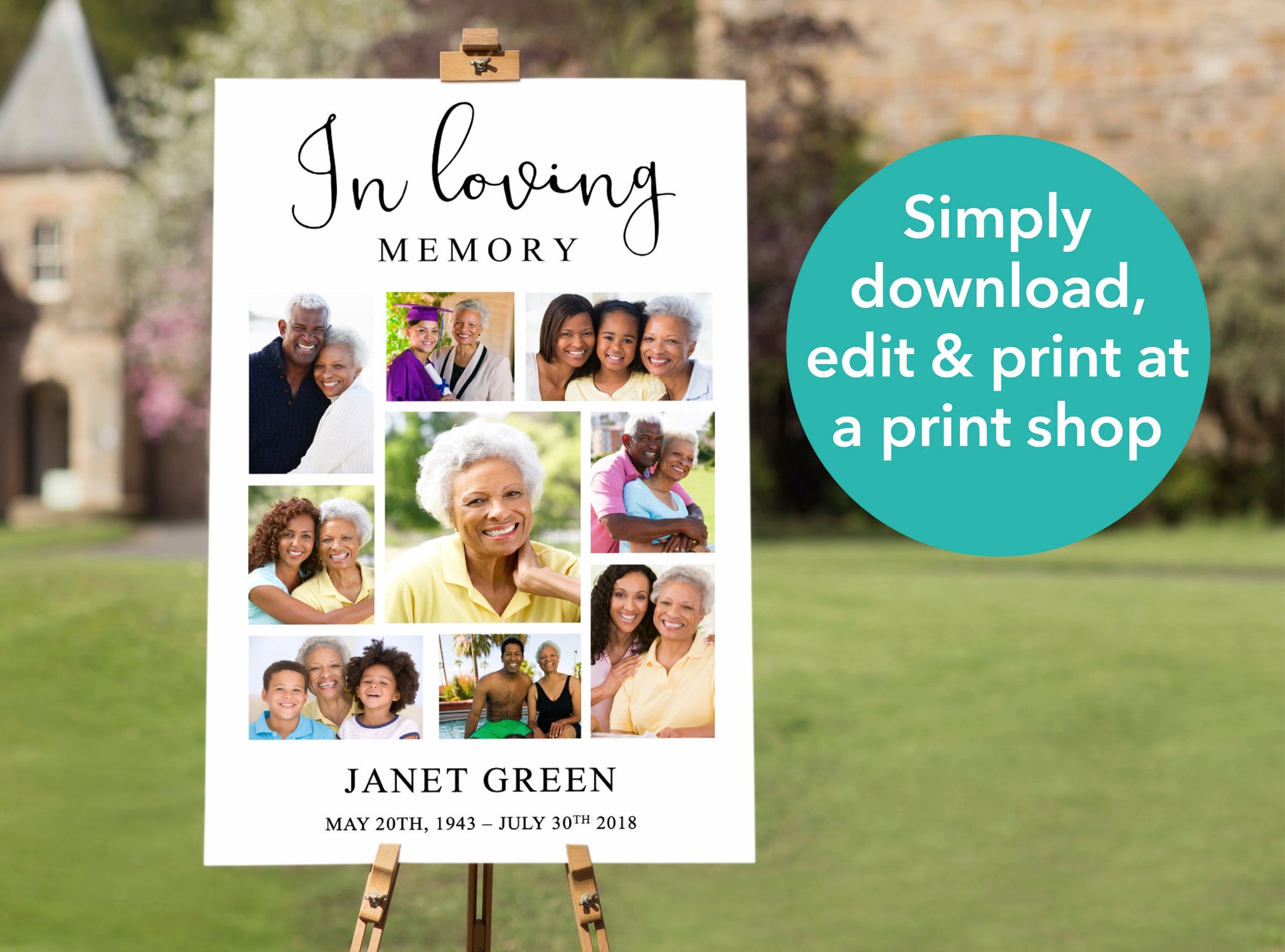 In Loving Memory Funeral Photo Display – Funeral Templates