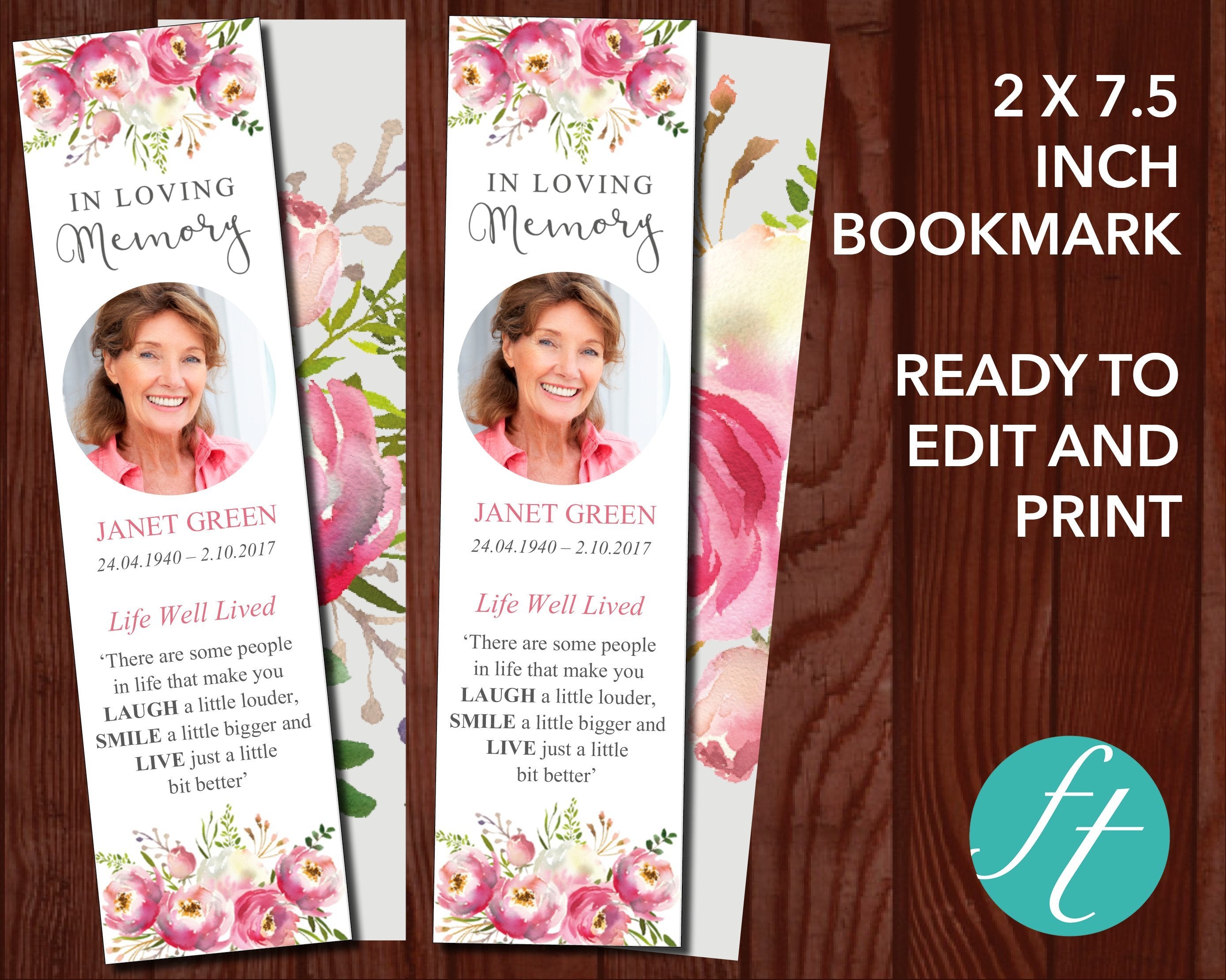 Funeral Bookmarks – Funeral Templates