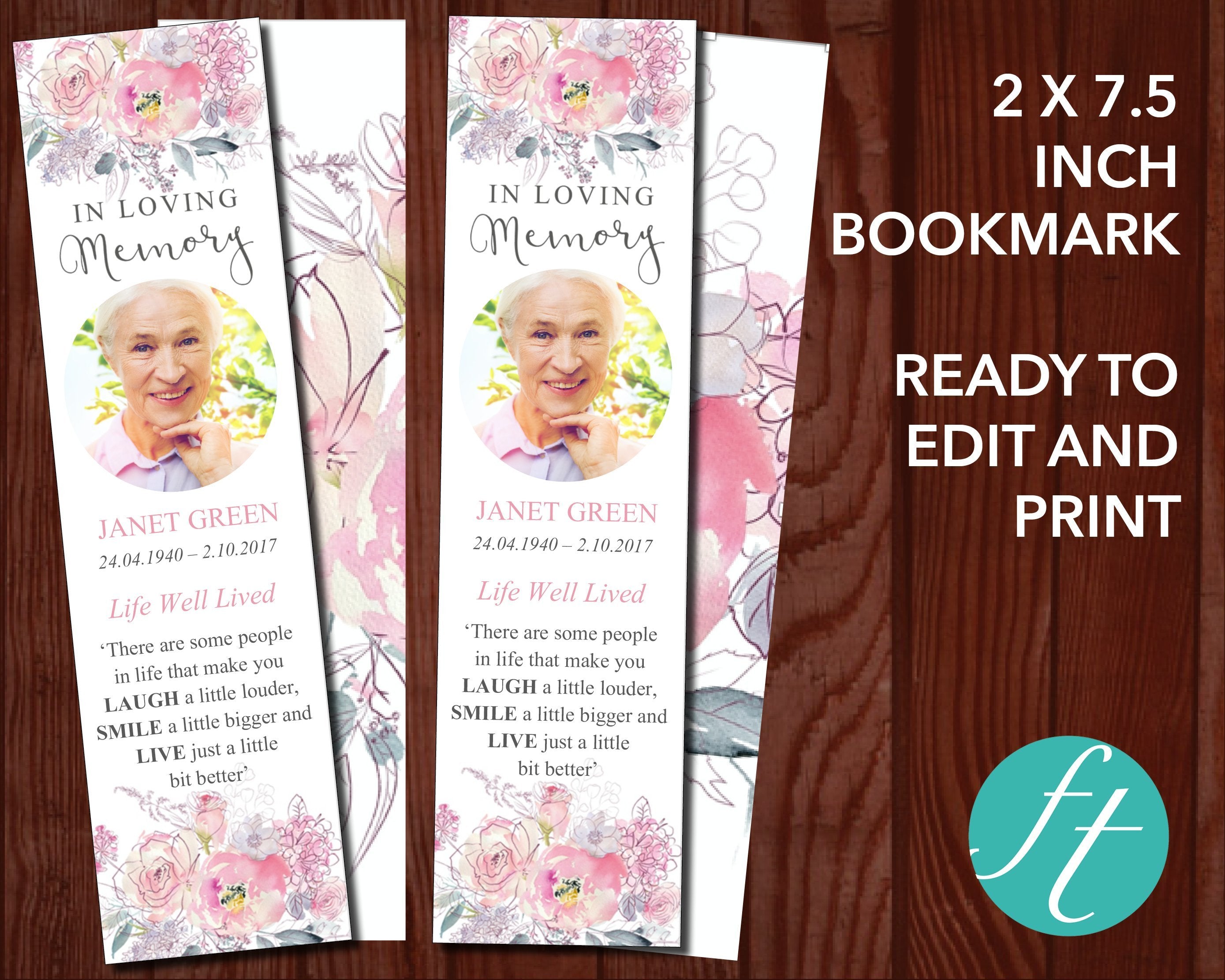 Funeral Bookmarks – Funeral Templates