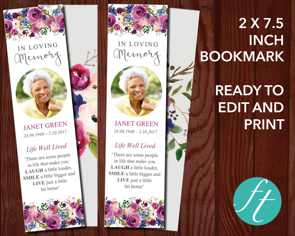 Funeral Bookmarks – Funeral Templates