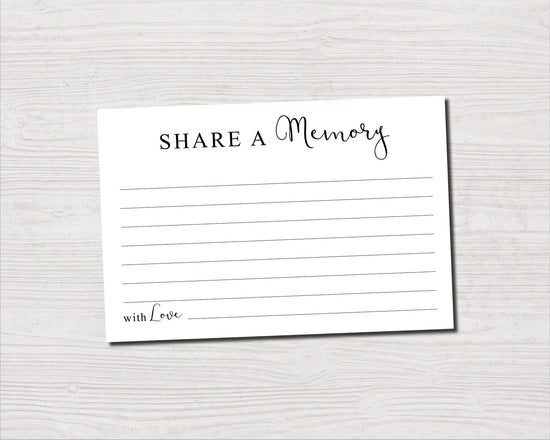 Share a Memory Sign and Cards | Classic – Funeral Templates
