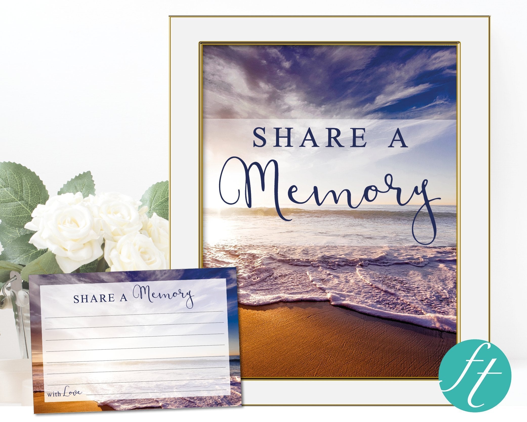 Share a Memory Sign and Cards Ready to Print – Funeral Templates