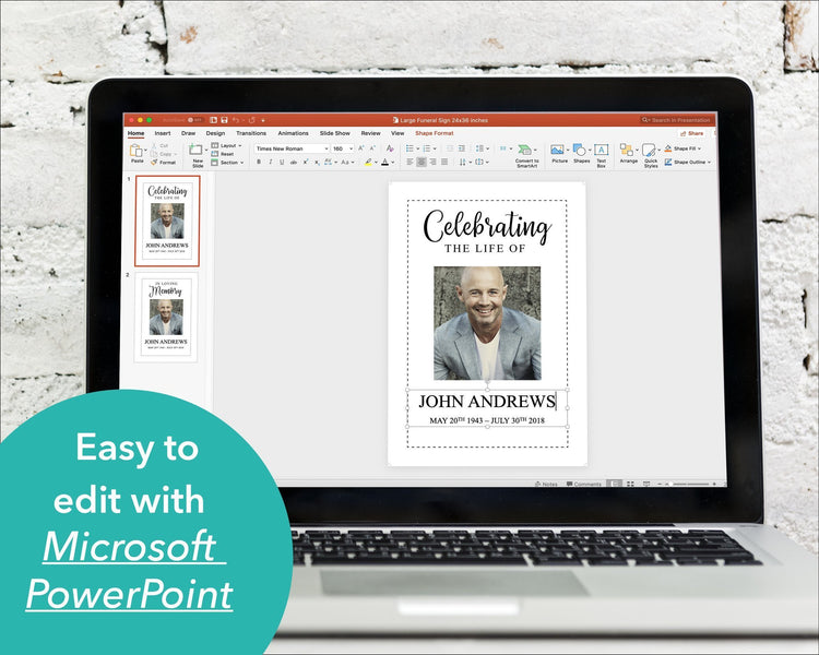 Classic Funeral Poster Template – Funeral Templates