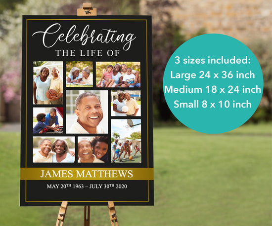 4 Page Golden Funeral Program Bundle – Funeral Templates