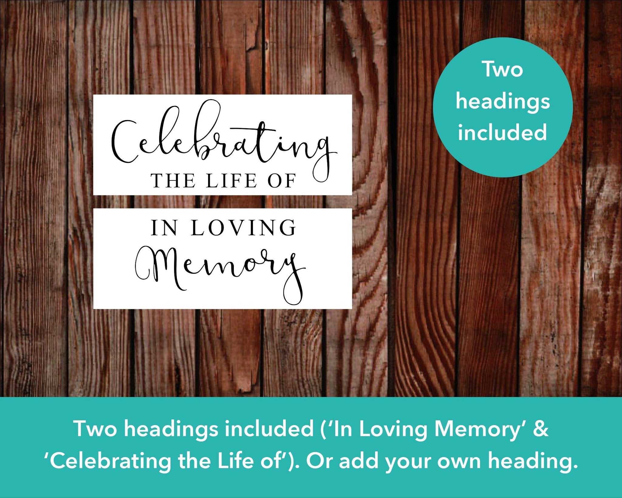 Funeral Welcome Sign for Funeral Service | Heart – Funeral Templates