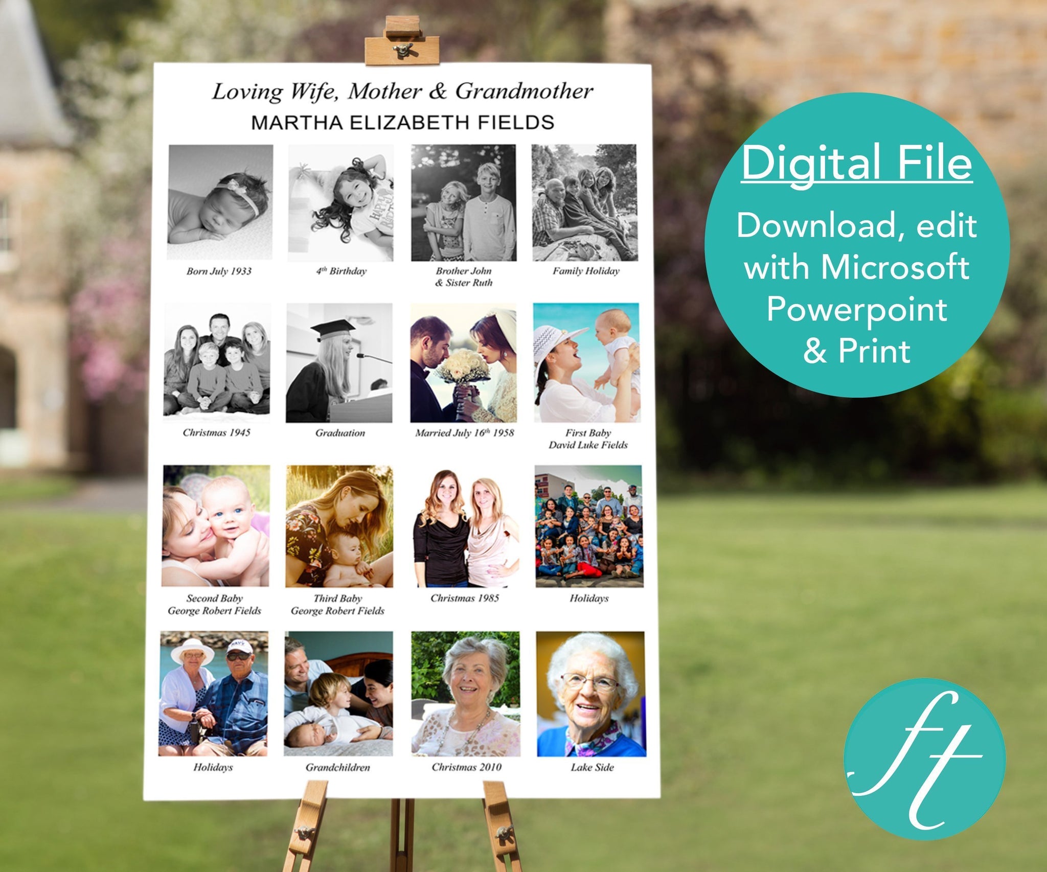 Funeral Welcome Sign for Funeral Service | Memory Squares – Funeral ...