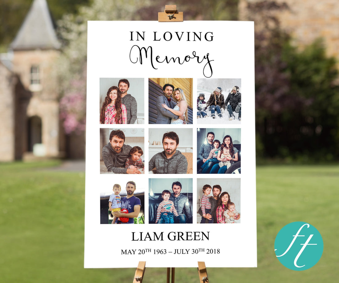 Funeral Welcome Sign for Memorial Service with photo Collage – Funeral ...
