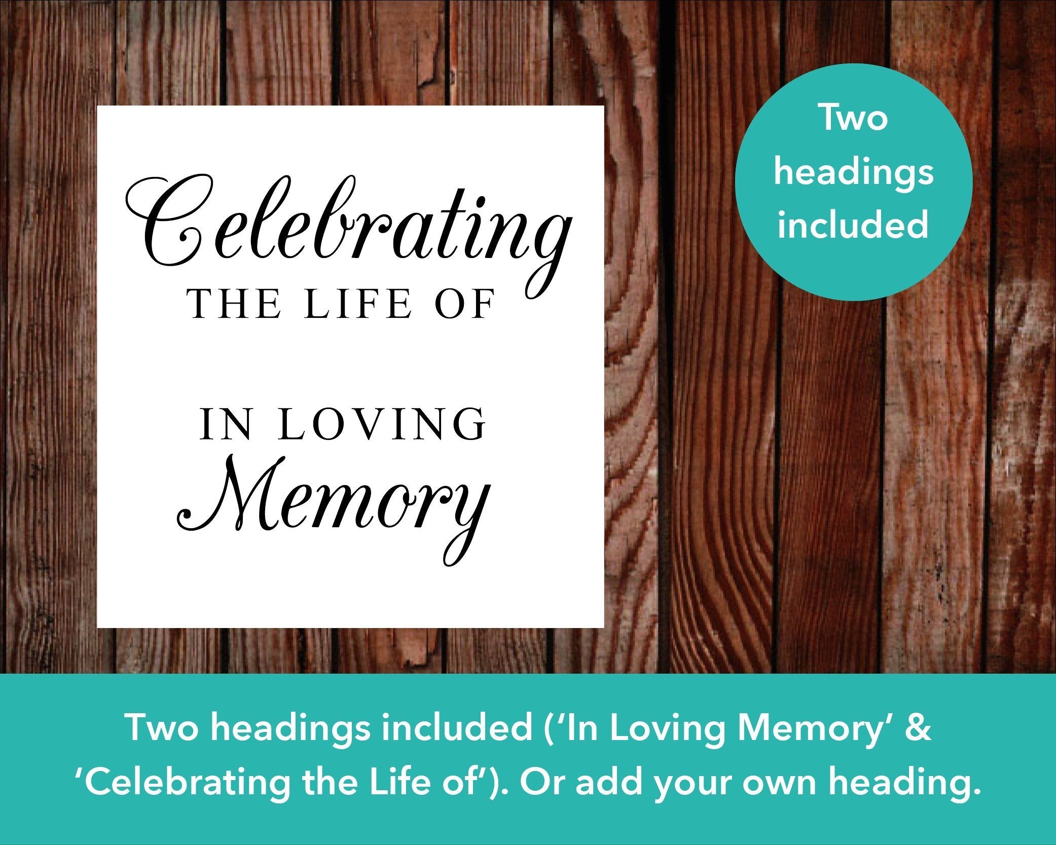 Funeral Welcome Sign for Memorial Service | Purple Bloom – Funeral ...