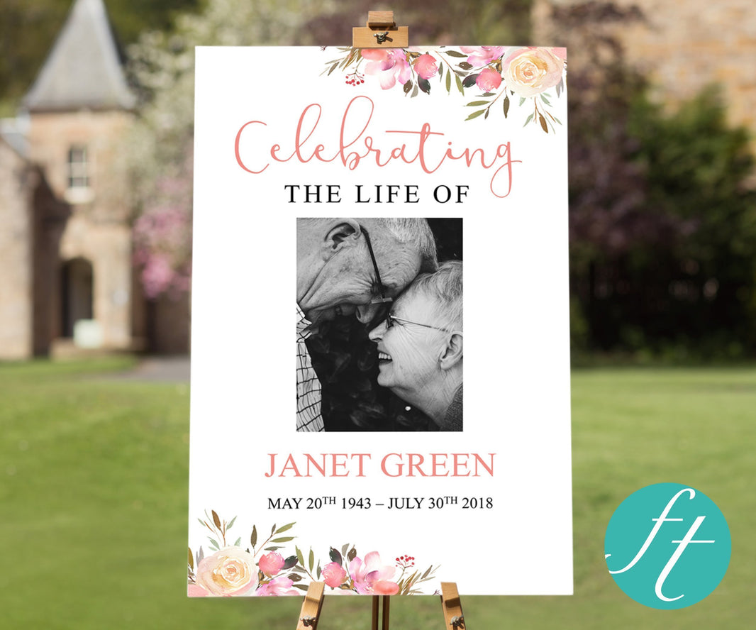 Funeral Welcome Signs & Memorial Posters | Venue Decor – Funeral Templates