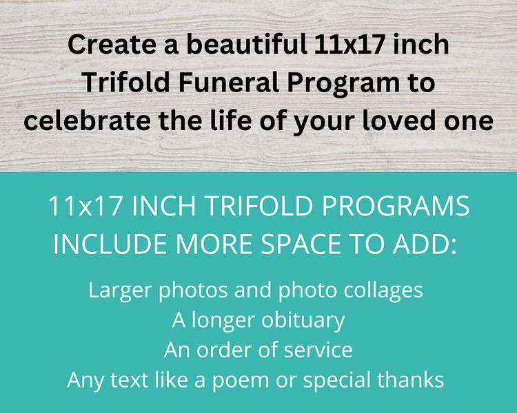 11x17 Trifold Funeral Program Template | Golden – Funeral Templates 11x17 Trifold Funeral Program Template | Golden – Funeral Templates