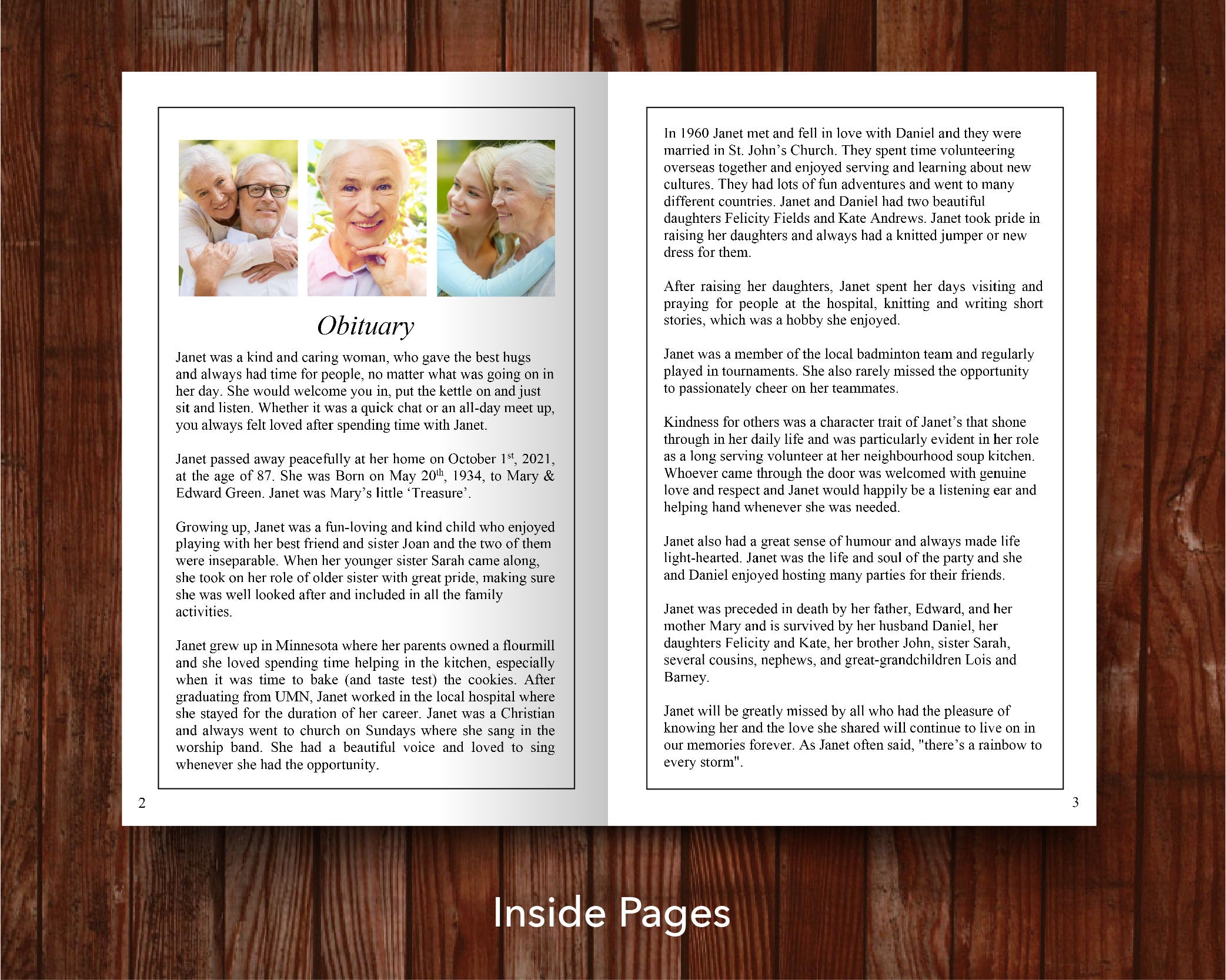 12 Page Black Ornate Funeral Program Template – Funeral Templates