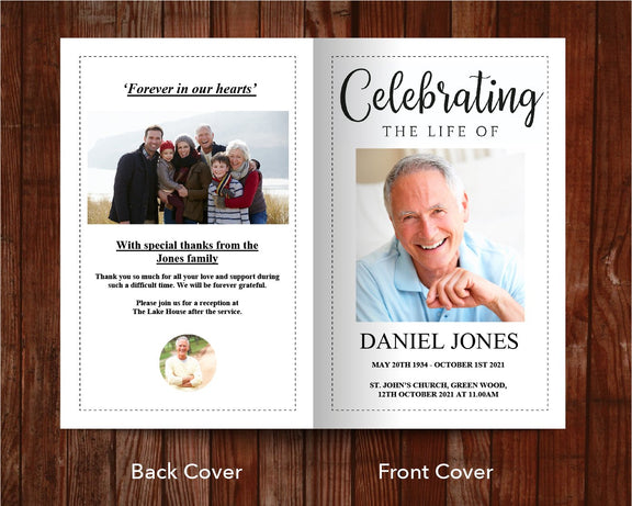12 Page Classic Funeral Program Template – Funeral Templates