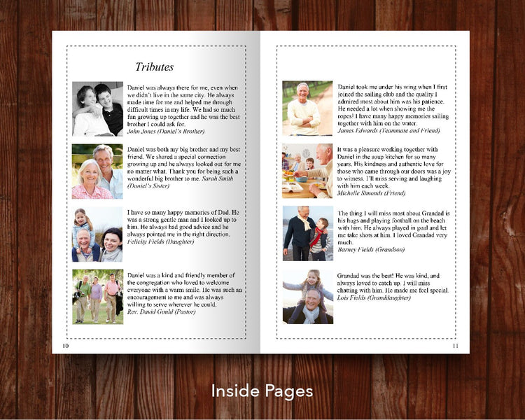 12 Page Classic Funeral Program Template – Funeral Templates
