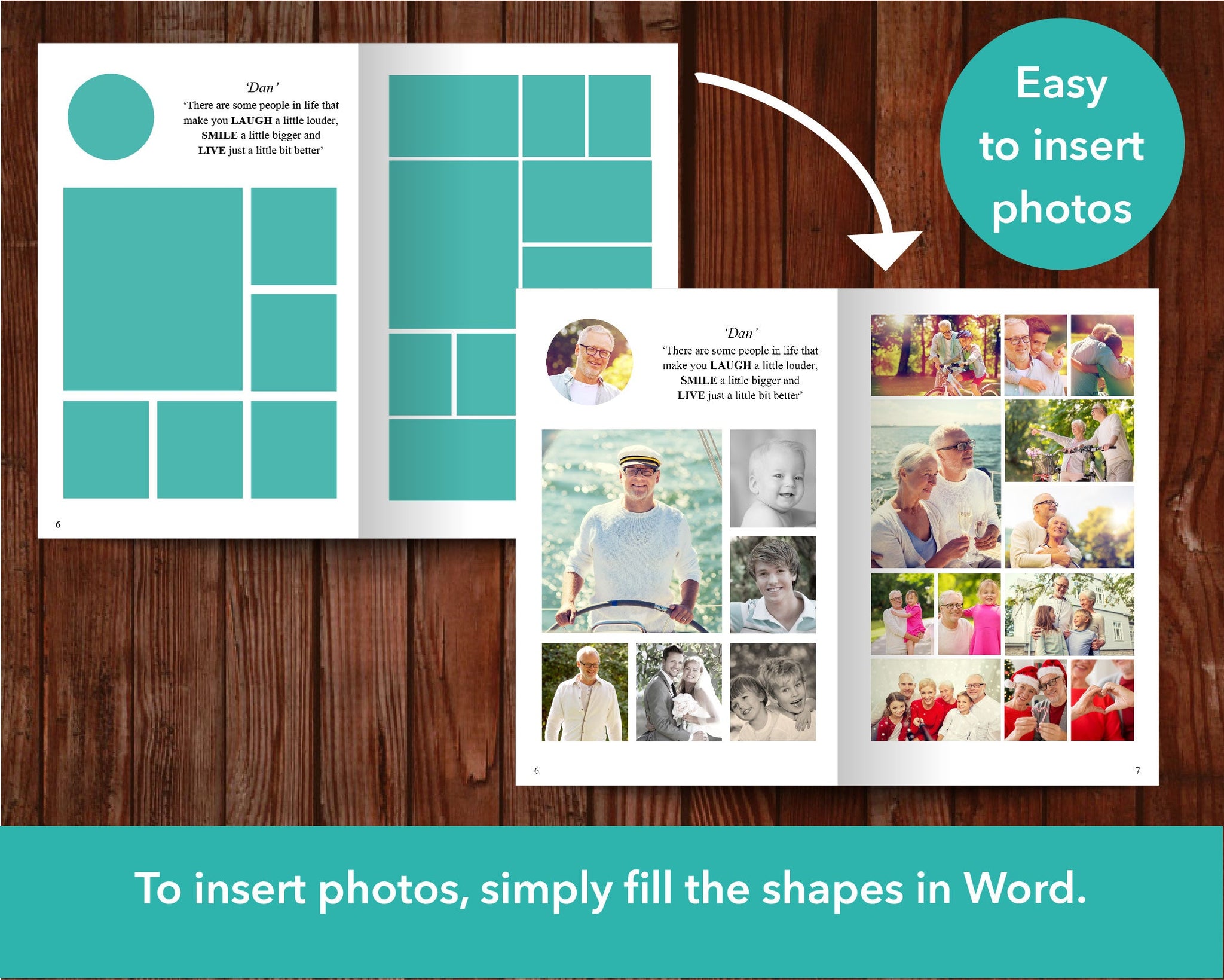 12 Page Photo Collage Funeral Program Template – Funeral Templates