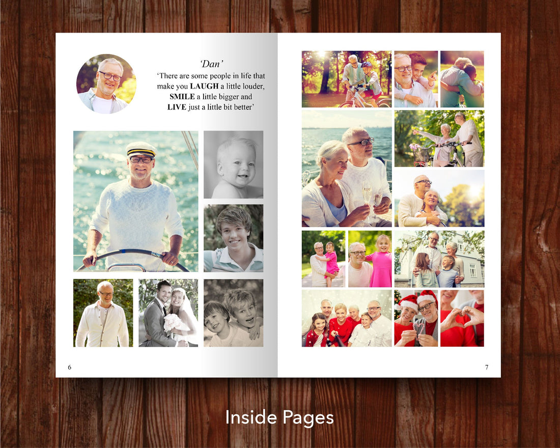 12 Page Photo Collage Funeral Program Template – Funeral Templates