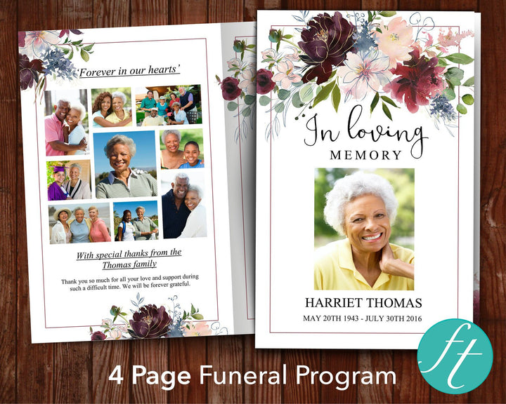 4-Page Funeral Program Templates | Edit in Microsoft Word – Page 3 ...