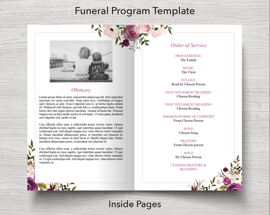 4 Page Program, Sign, Slideshow & Bookmark (Commercial License ...