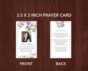 4 Page Lilac Bouquet Funeral Program Template + 4 matching Templates ...