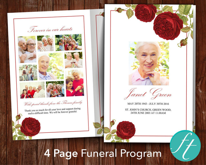 4-Page Funeral Program Templates | Edit in Microsoft Word – Page 2 ...
