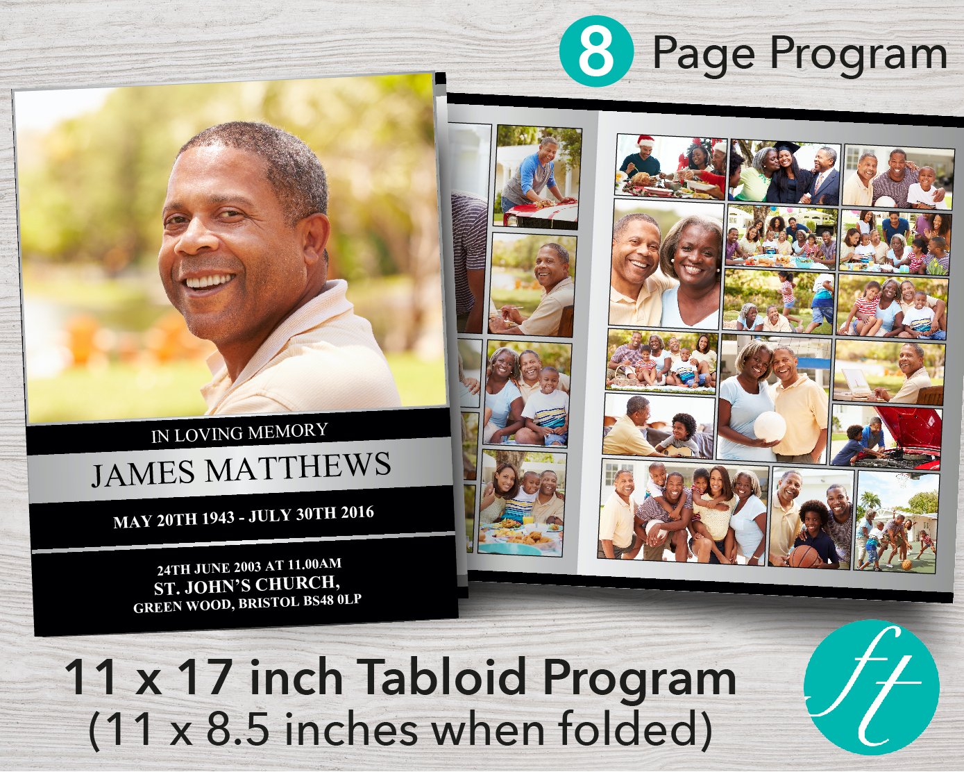 11x17 Funeral Program Templates – Funeral Templates