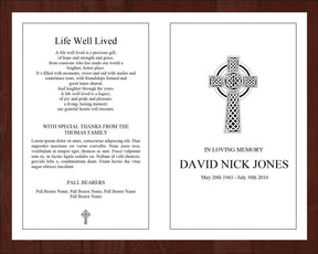 8 Page Catholic Cross Funeral Program Template – Funeral Templates