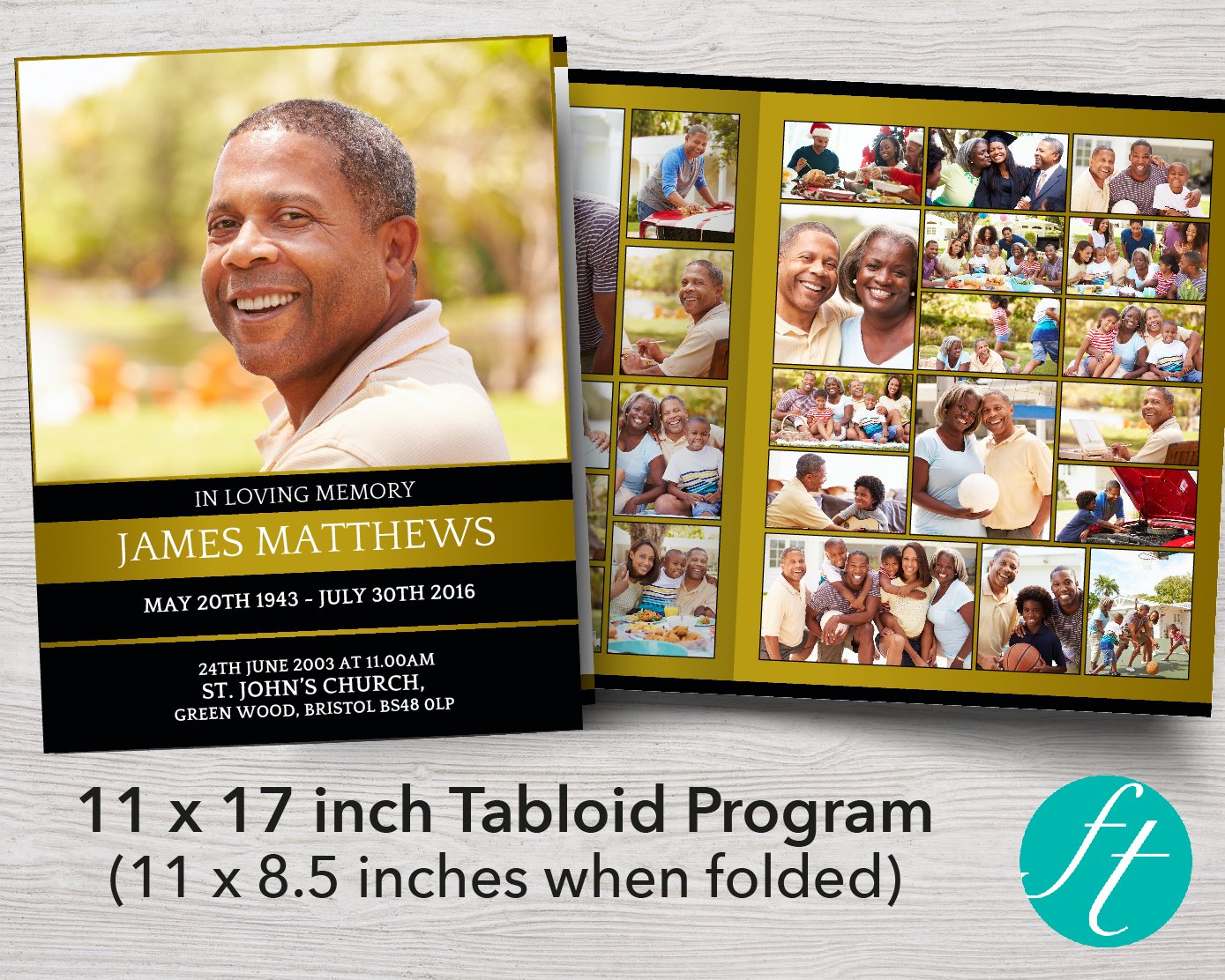 11x17 Funeral Program Templates – Funeral Templates