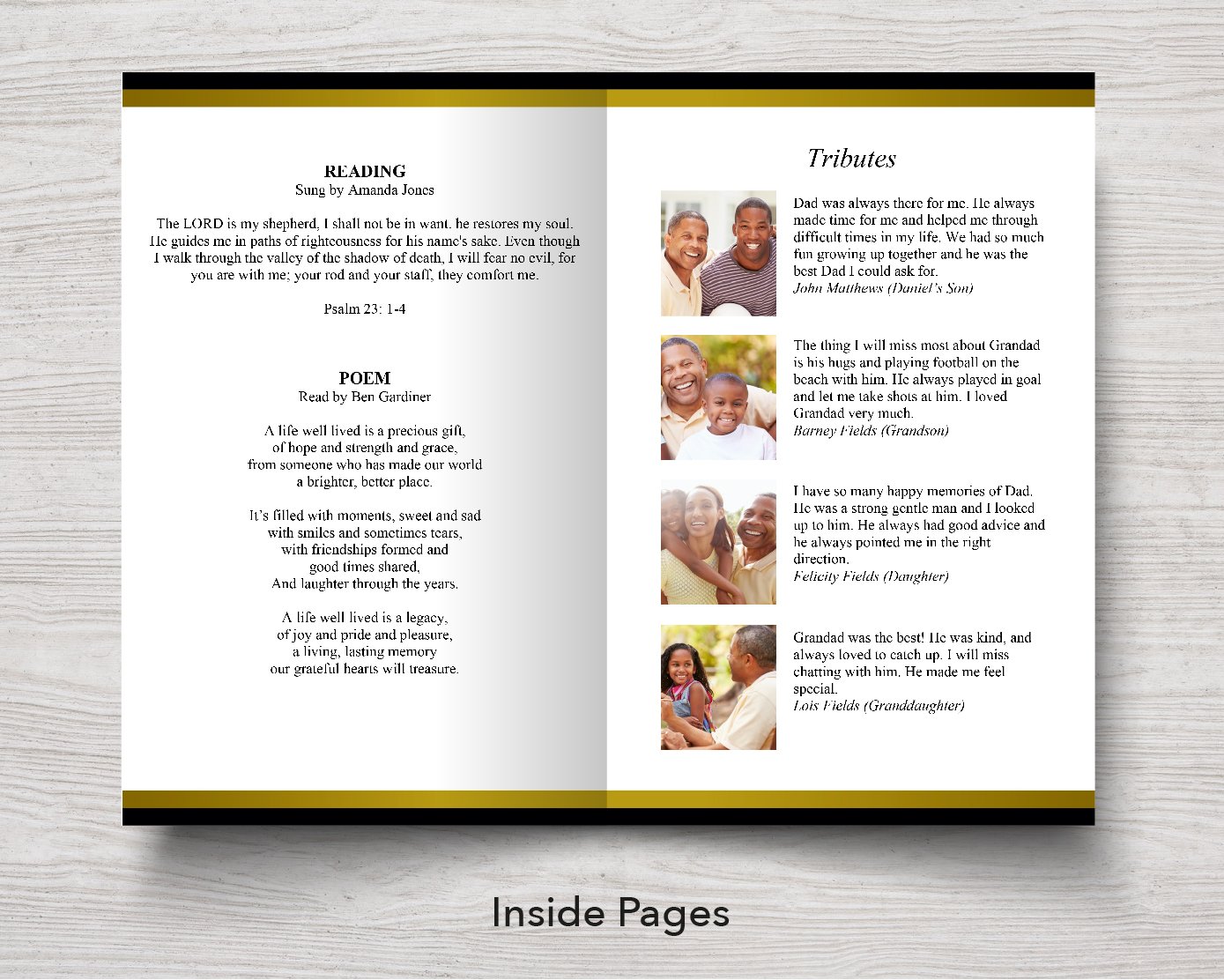 Memorial Service Program Backgrounds