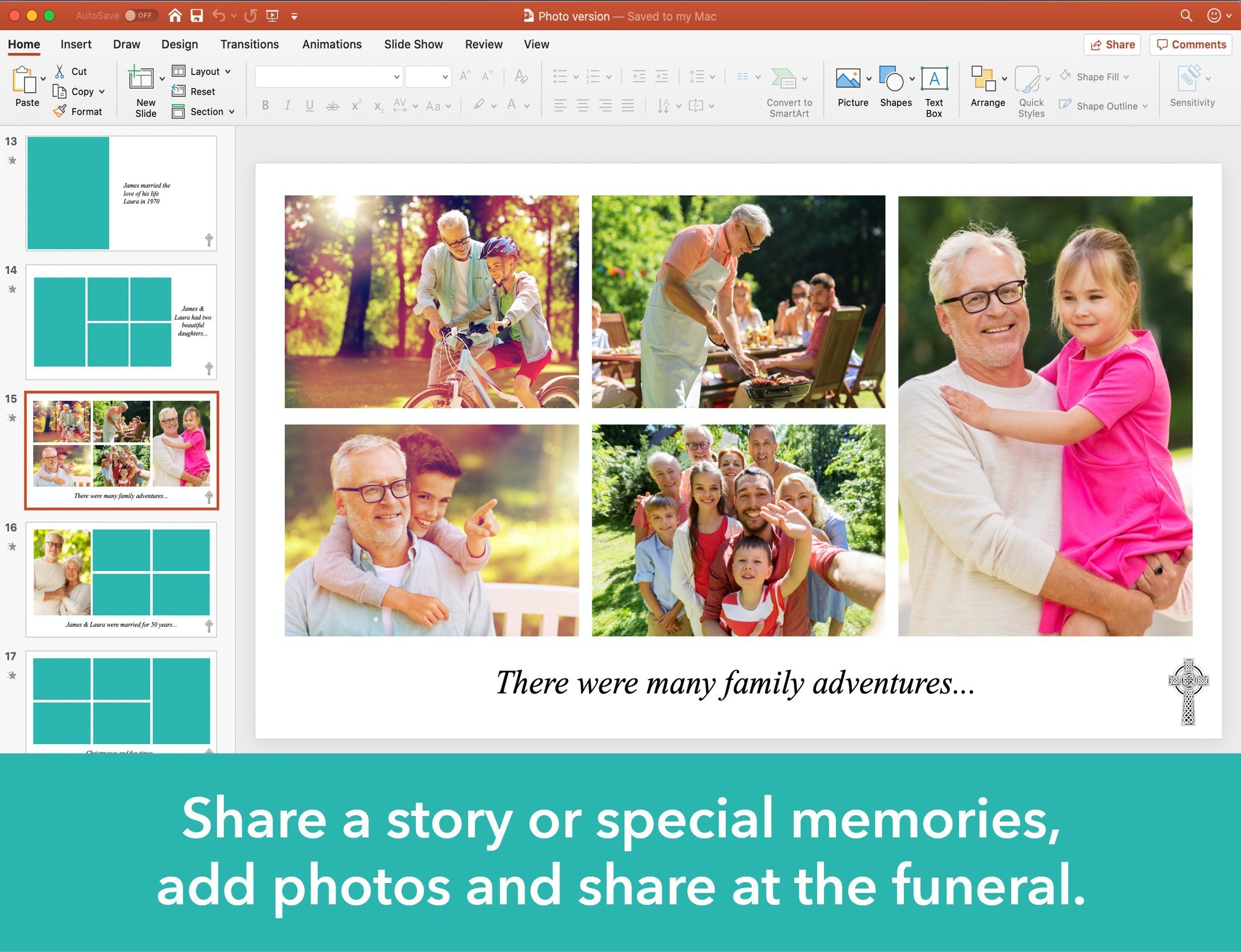 Catholic Cross Funeral Slide Show Template – Funeral Templates