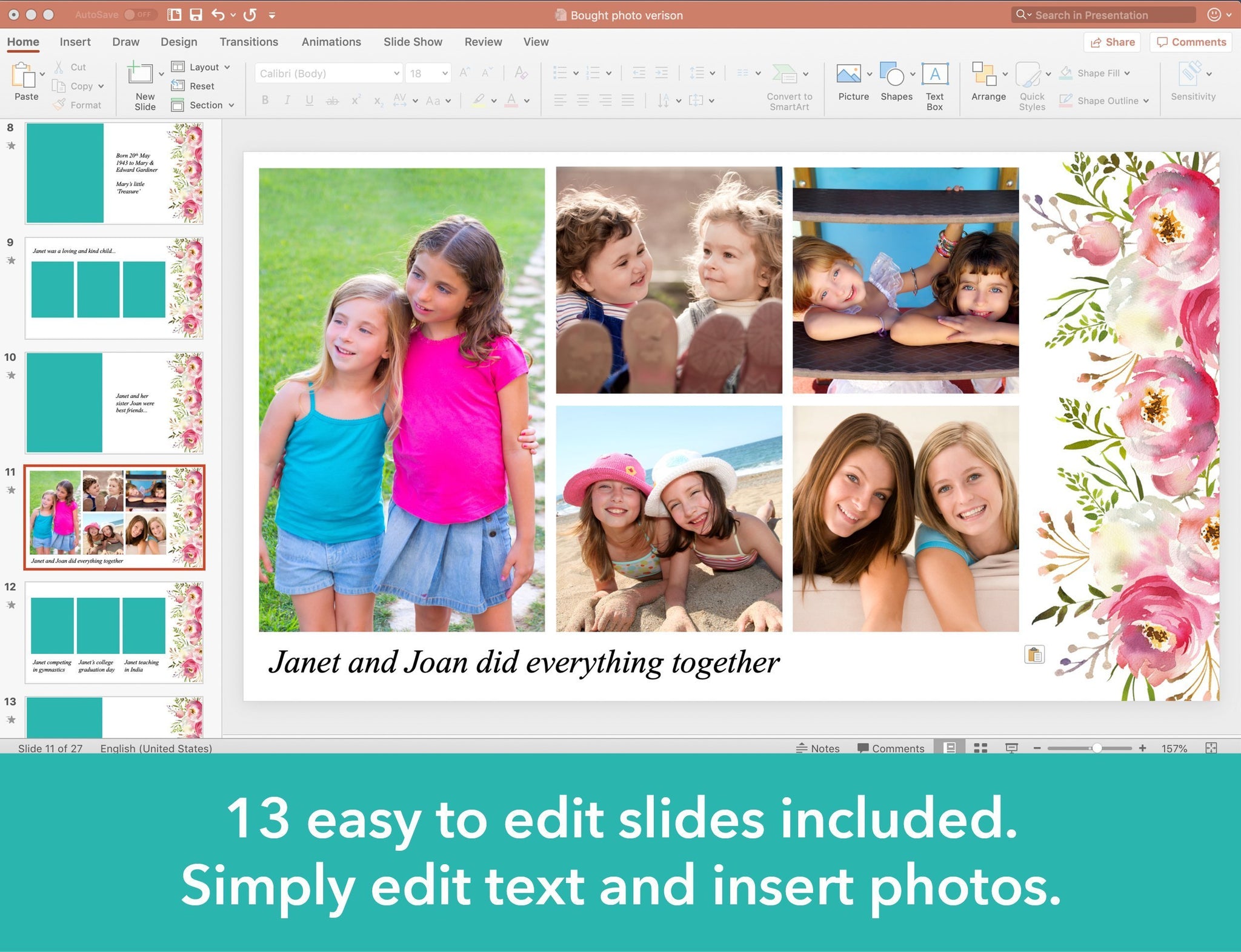 Floral Burst Funeral Slide Show Template – Funeral Templates