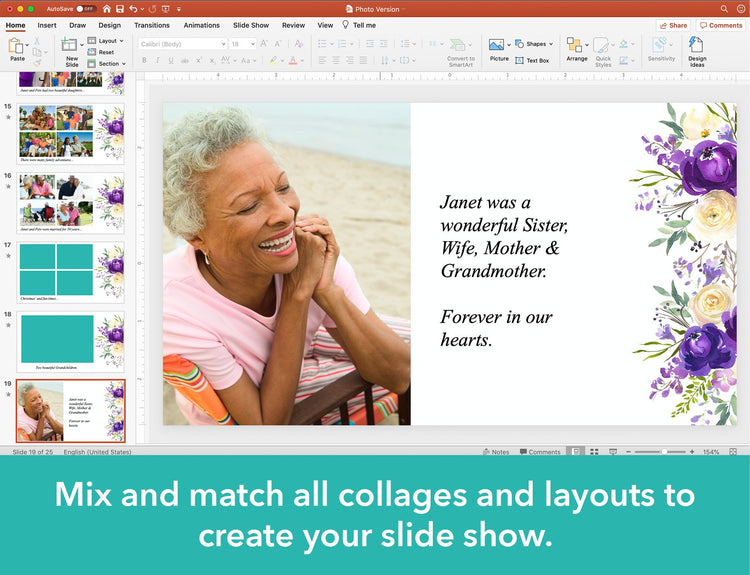 Funeral Slideshow Template | Purple Bloom – Funeral Templates