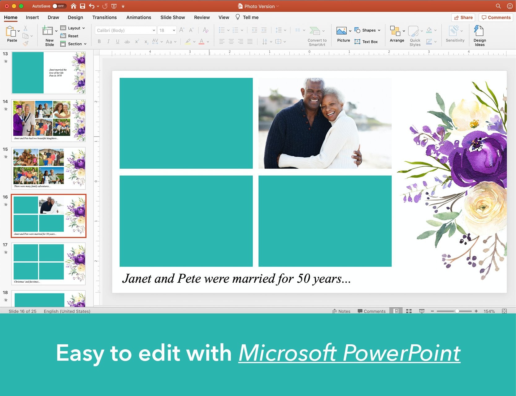 Funeral Slideshow Template | Purple Bloom – Funeral Templates