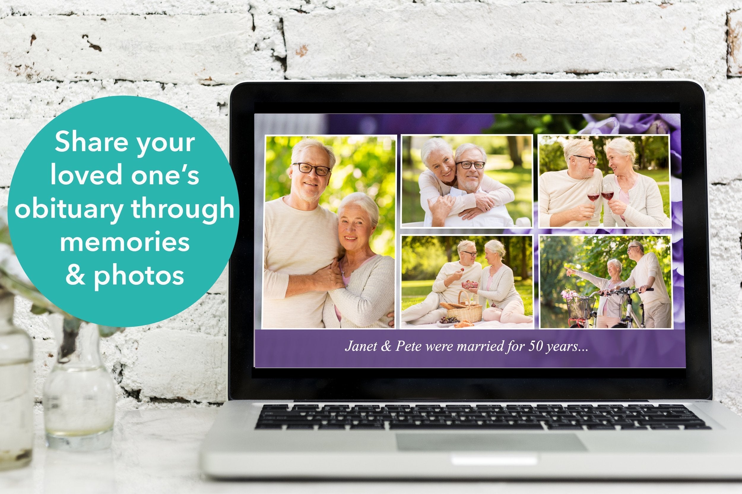 Funeral Slide Show Template | Purple Bouquet – Funeral Templates