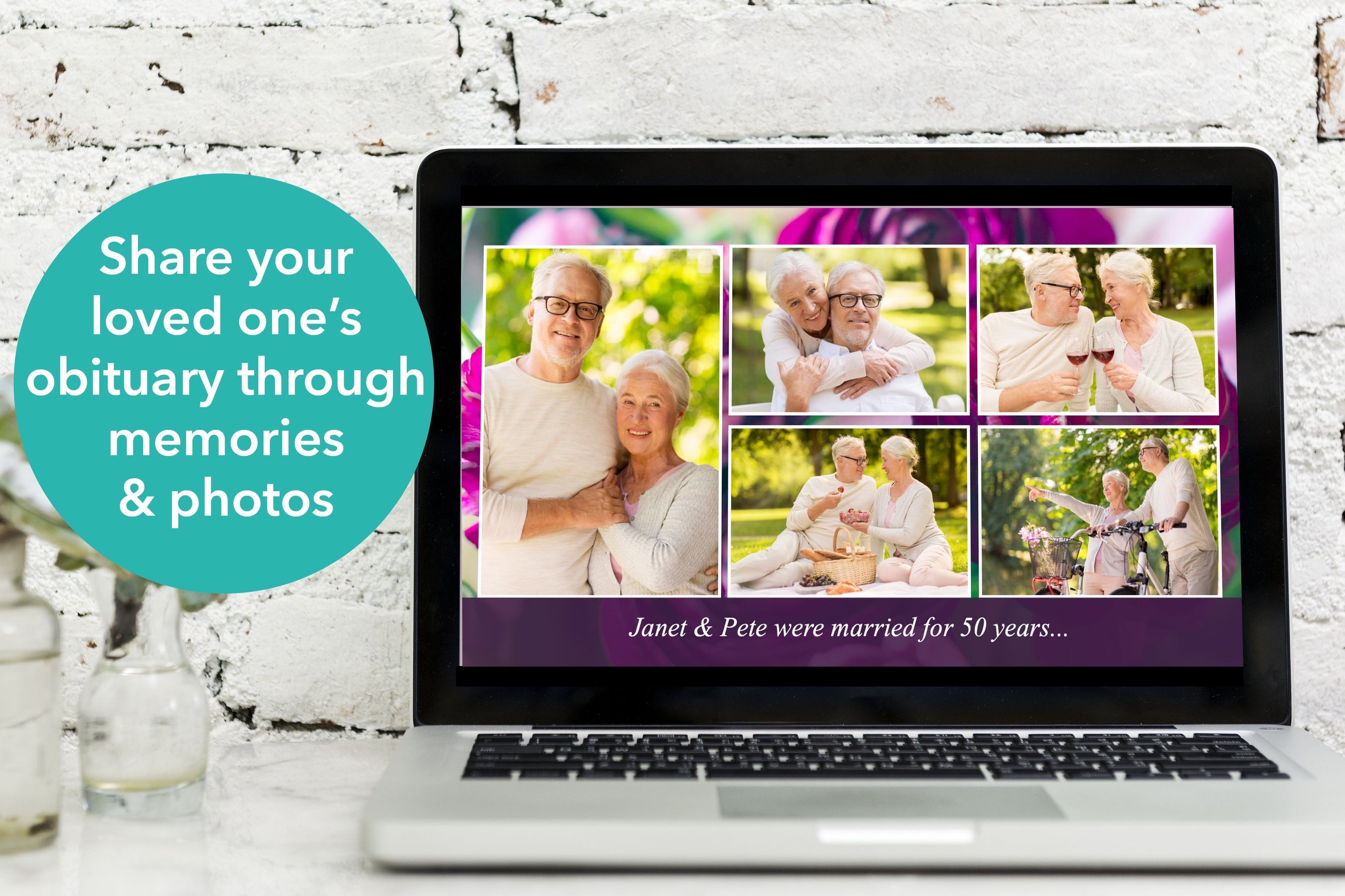 Funeral Slide Show Template | Purple Peonies – Funeral Templates