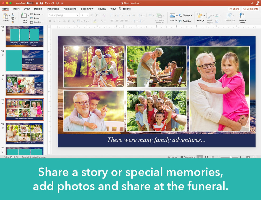 Waves Funeral Slide Show Template – Funeral Templates